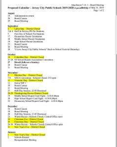 2019-2020 Proposed Jersey City Public Schools District Calendar Now ...